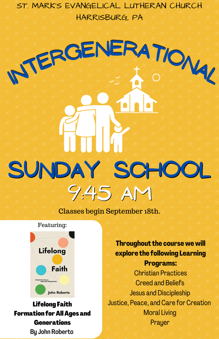 Intergenerational Sunday School Class – St. Mark's Evangelical Lutheran ...