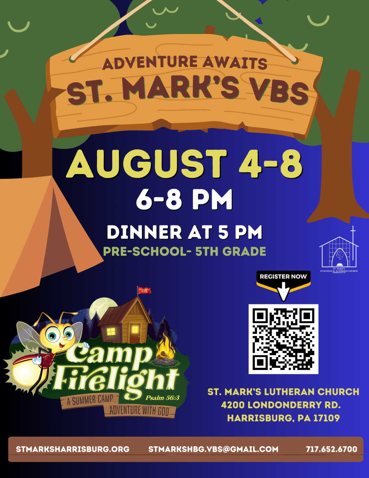 Camp Firelight VBS – St. Mark's Evangelical Lutheran Church